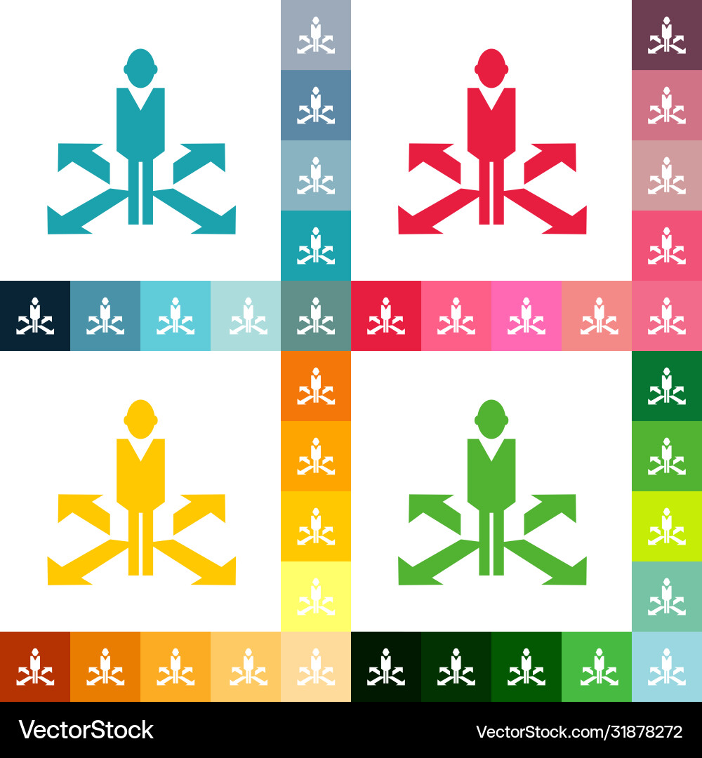 Flat icon people arrow business theme Royalty Free Vector