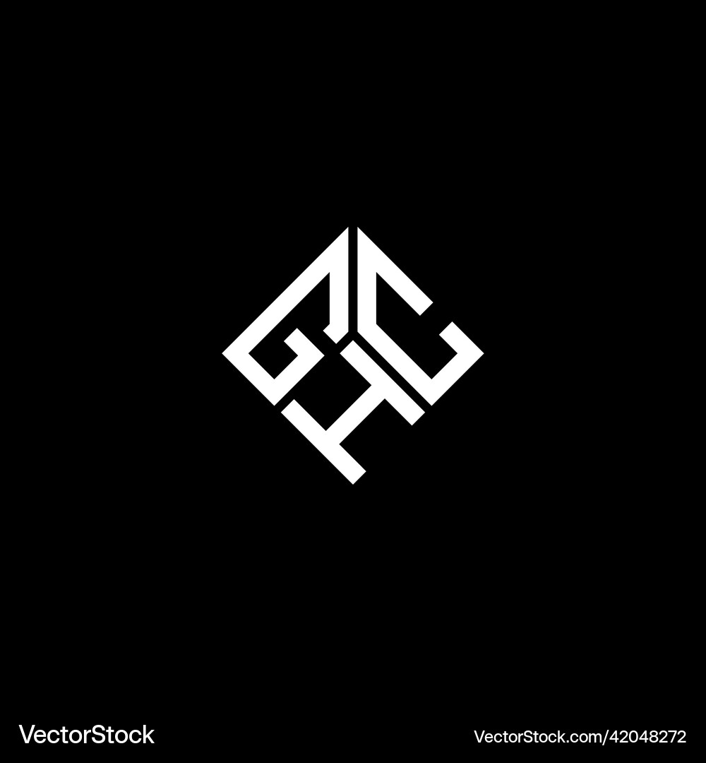 Ghc letter logo design on black background Vector Image