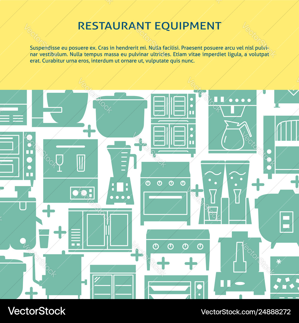 Professional cooking equipment concept banner Vector Image
