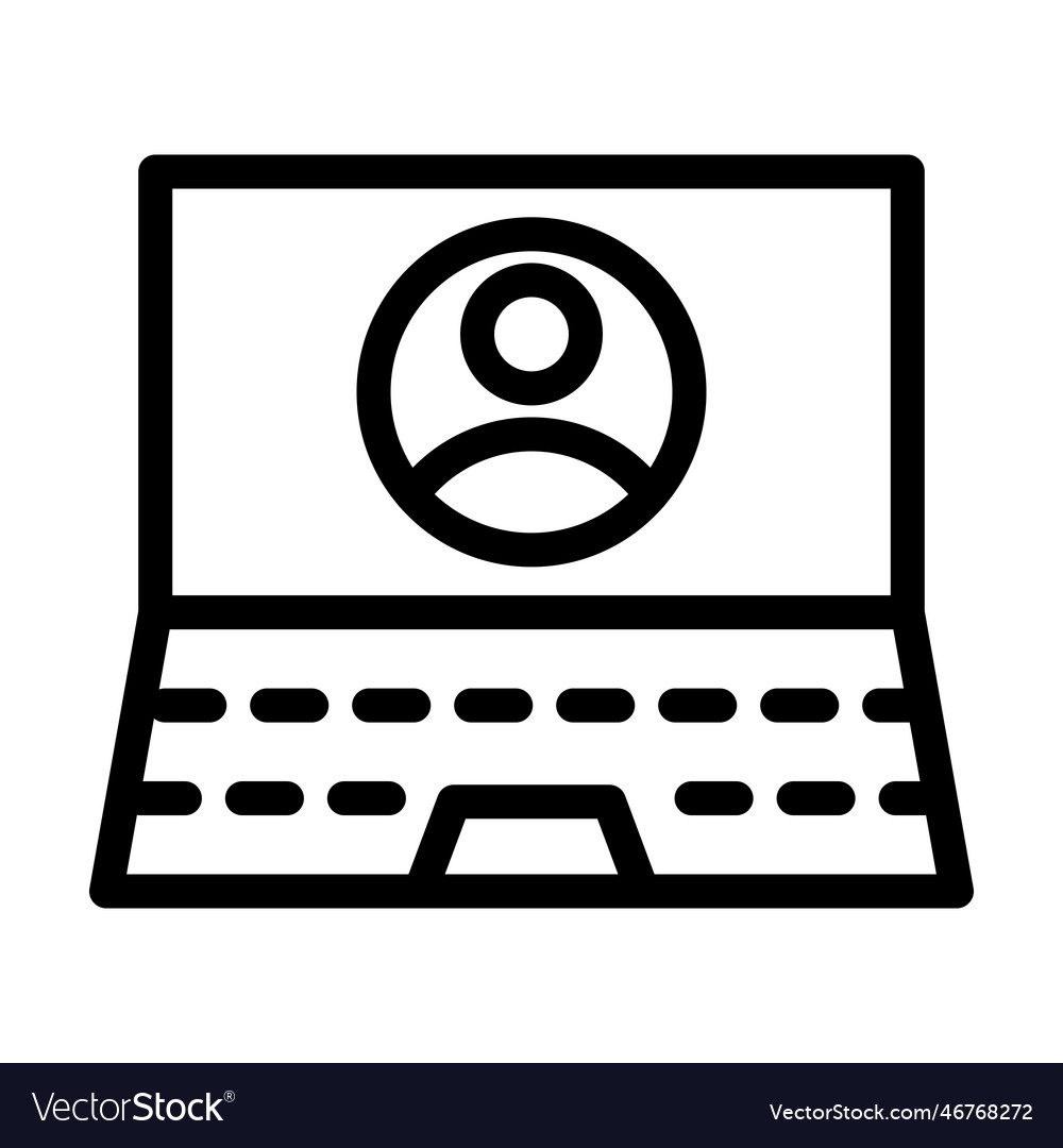 Profile thick line icon for personal Royalty Free Vector