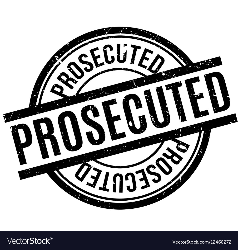Prosecuted rubber stamp Royalty Free Vector Image