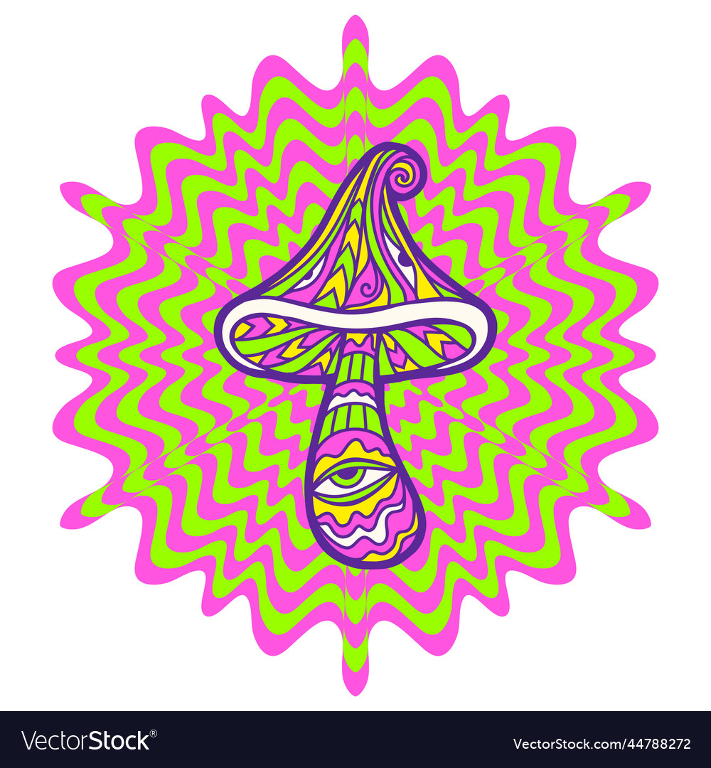 Psychedelic magic mushrooms Royalty Free Vector Image Psychedelic magic mushrooms Royalty Free Vector Image