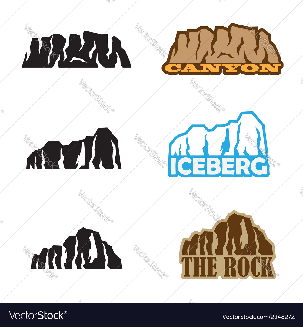 Rock set Royalty Free Vector Image - VectorStock