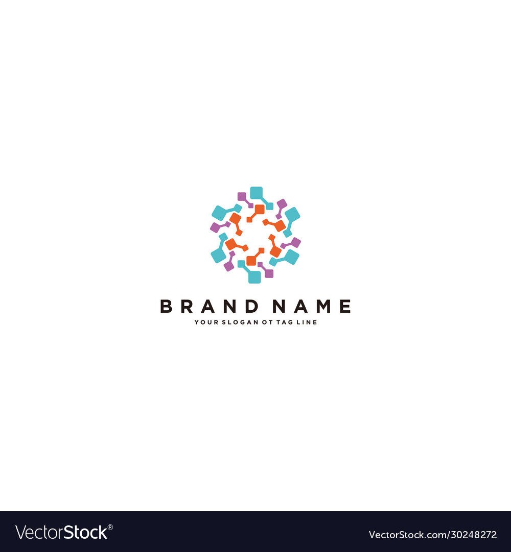 Tech logo design Royalty Free Vector Image - VectorStock