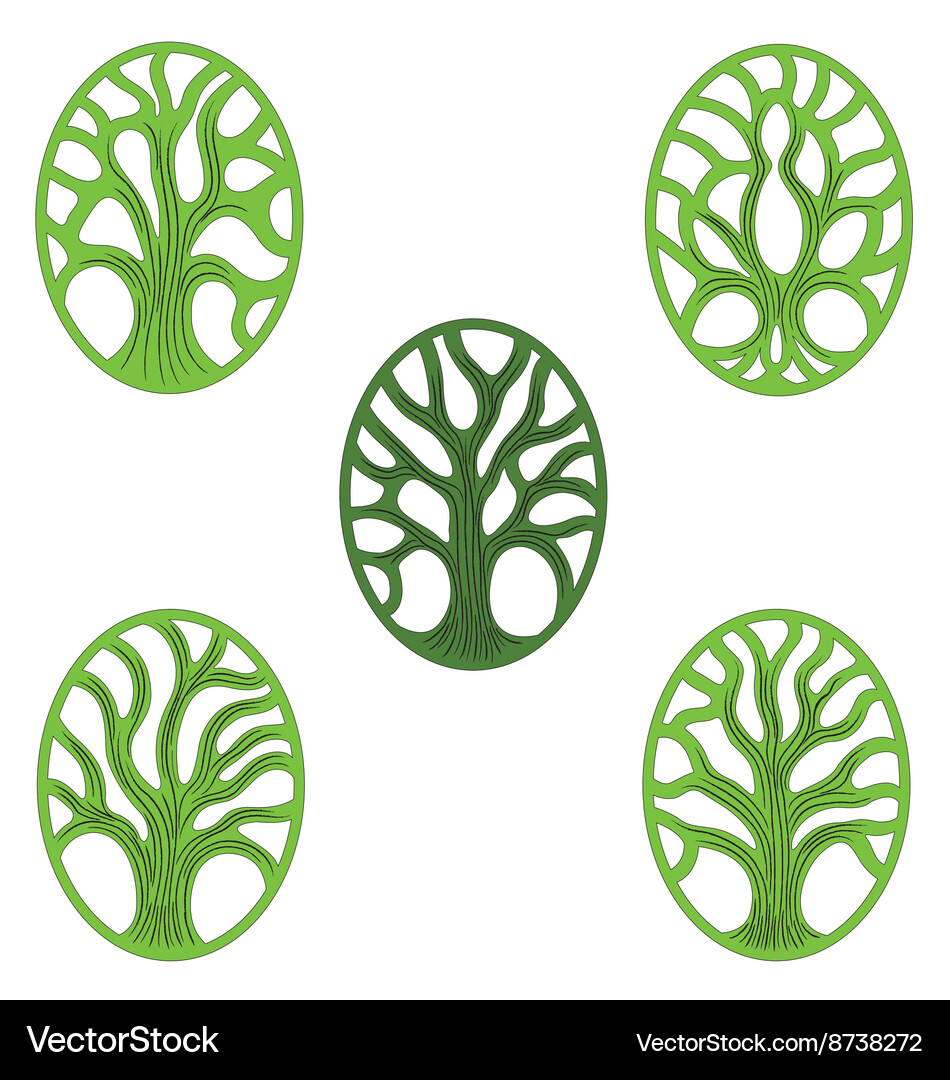 Tree of life green icon Royalty Free Vector Image