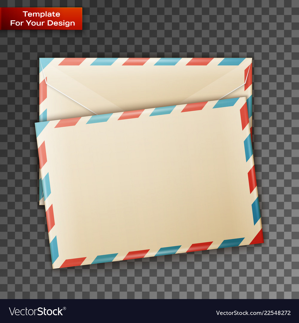 Two blank envelope Royalty Free Vector Image - VectorStock