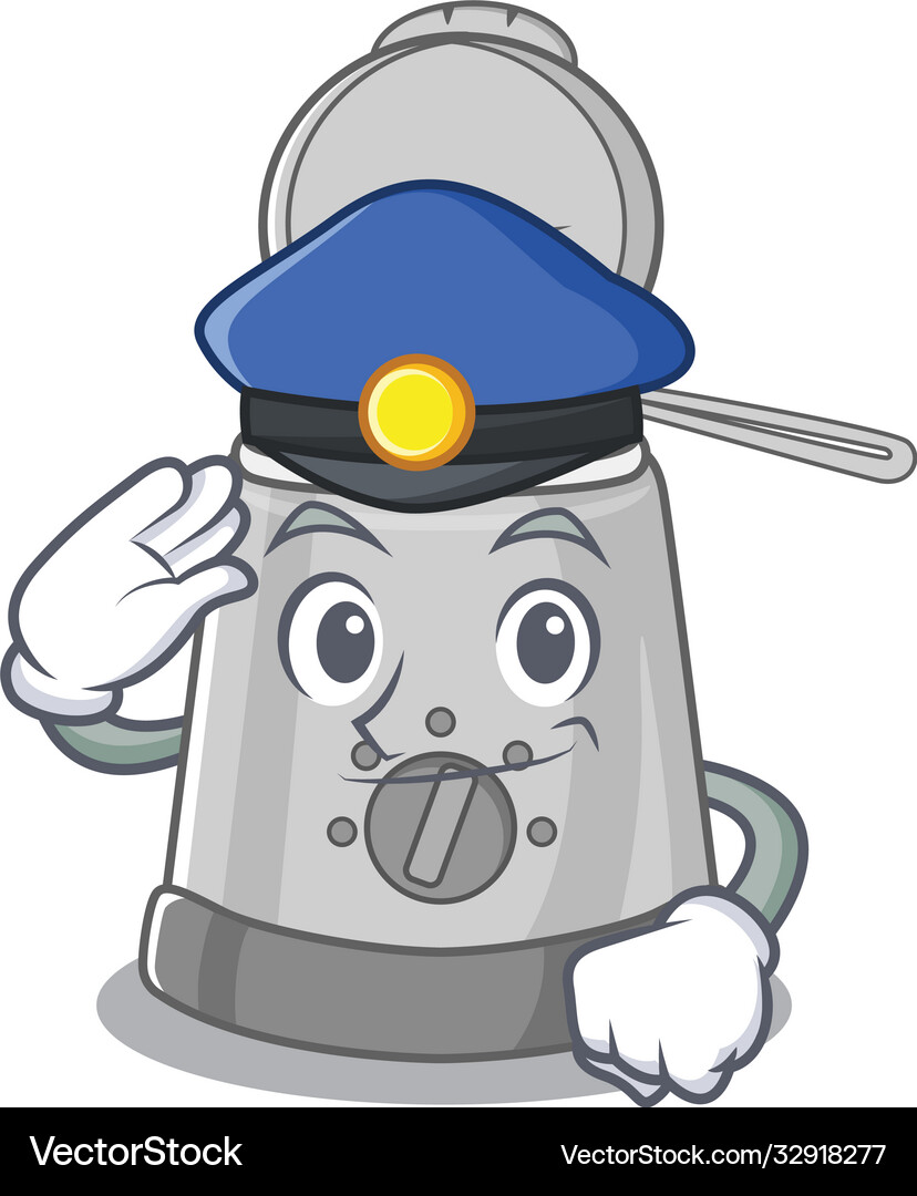 A manly deep fryer cartoon concept working Vector Image
