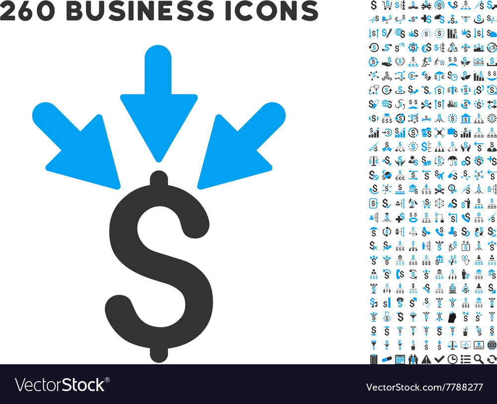 Aggregate payment icon with flat set Royalty Free Vector