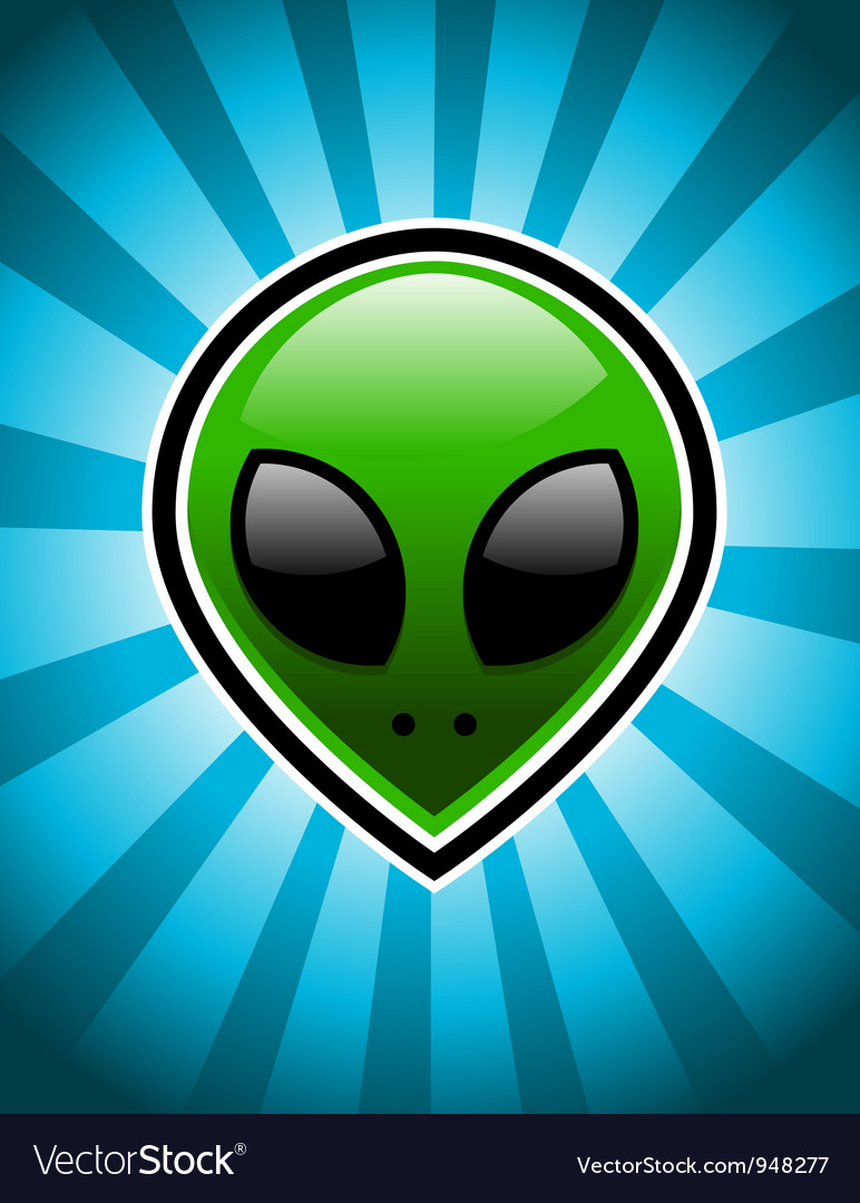 Alien Head Royalty Free Vector Image - VectorStock