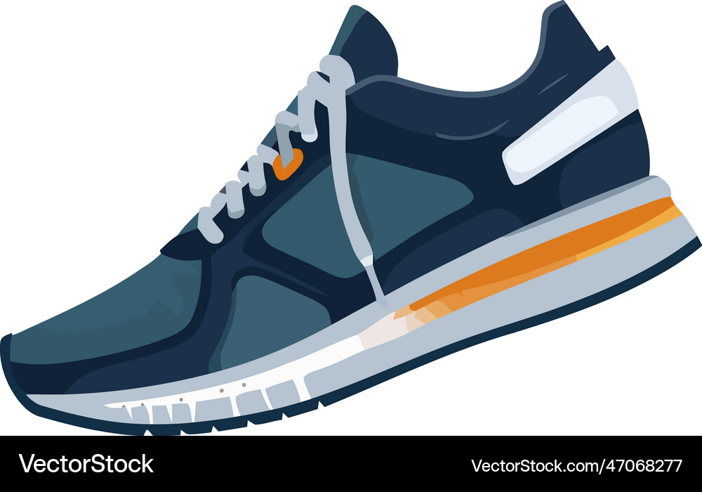Blue sports shoe design modern Royalty Free Vector Image