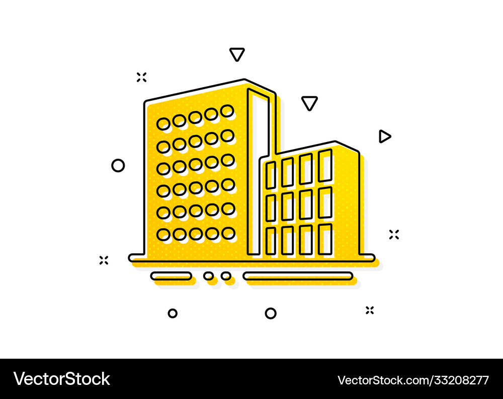 Buildings icon city architecture sign skyscraper Vector Image