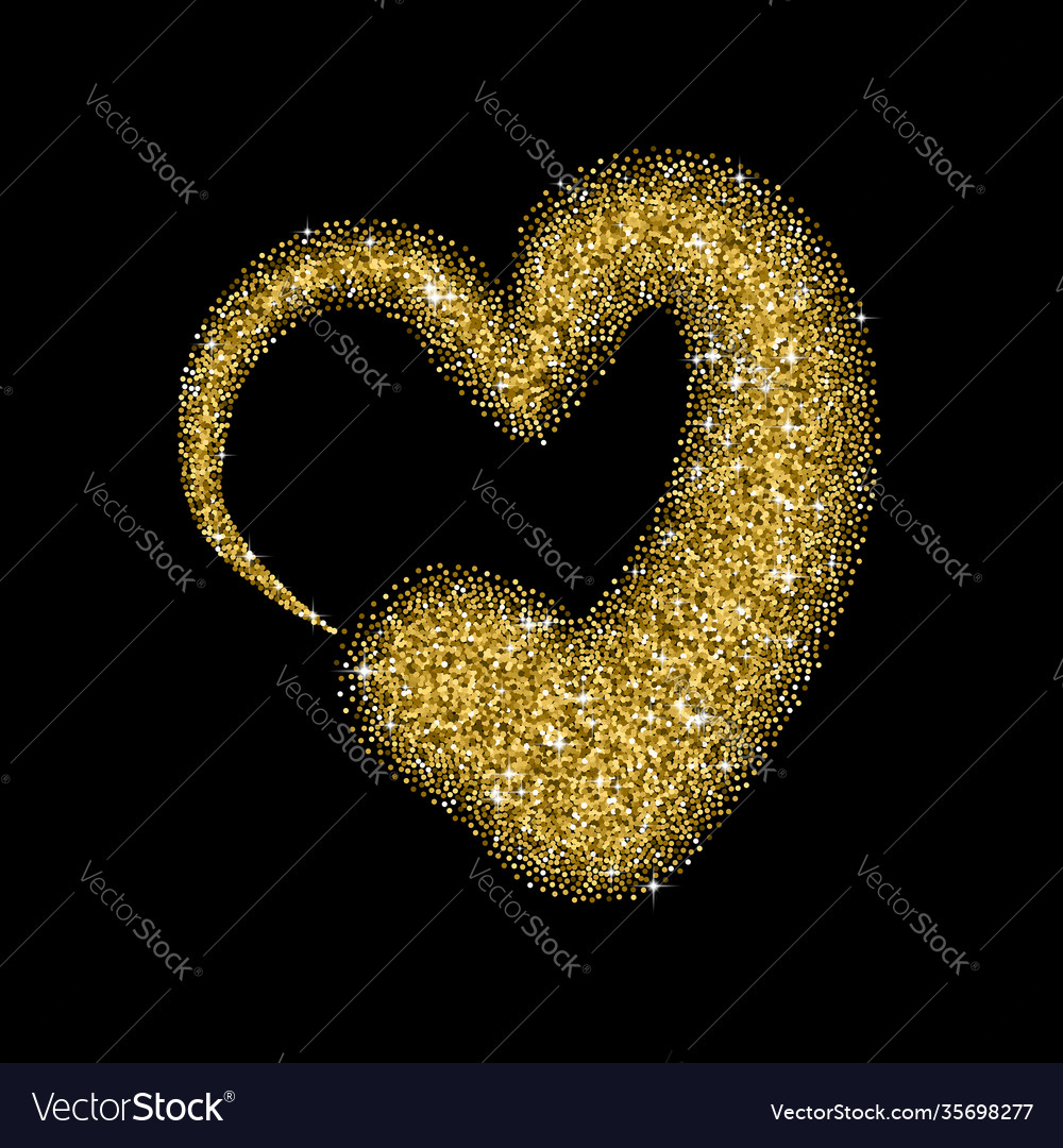Glitter heart for valentines day Royalty Free Vector Image