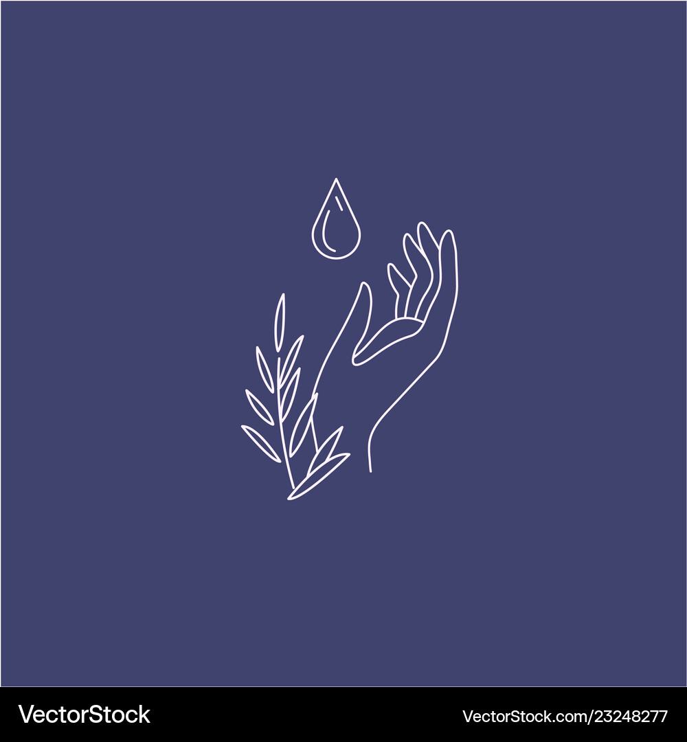 Icon and logo for natural cosmetics Royalty Free Vector