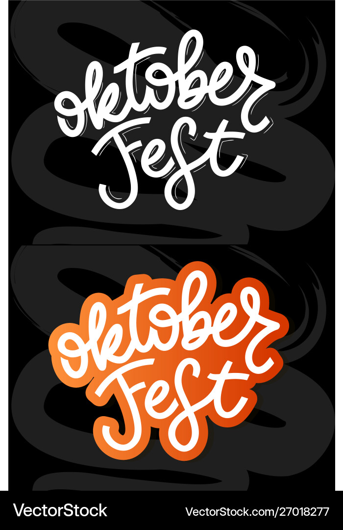 Oktoberfest handwritten lettering Royalty Free Vector Image