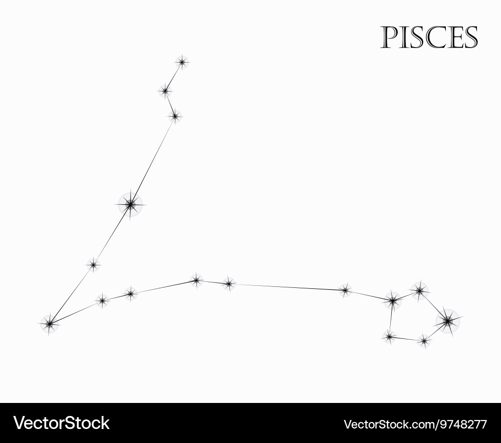 Pisces zodiac sign Royalty Free Vector Image - VectorStock