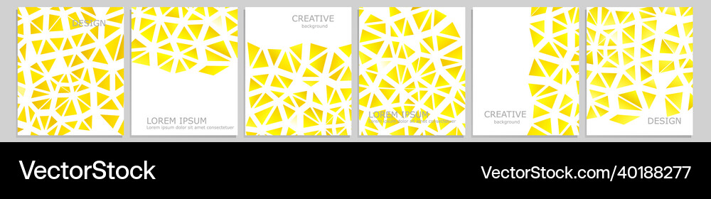 Set of cover notebook design abstract Royalty Free Vector