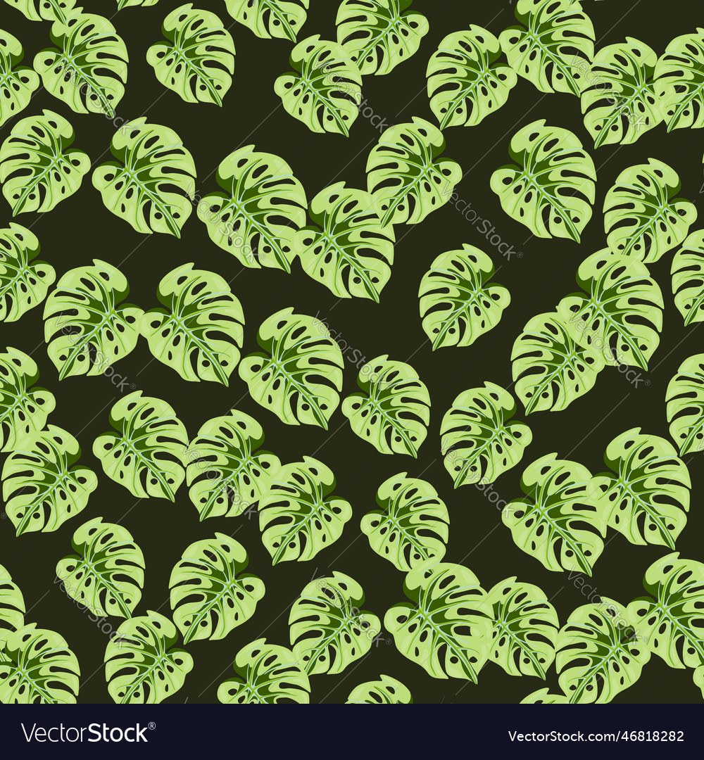 Decorative Tropical Leaf Seamless Pattern Vector Image