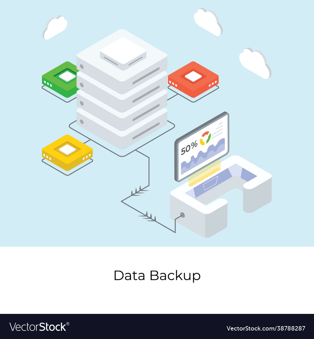 Data backup Royalty Free Vector Image - VectorStock Data backup Royalty Free Vector Image - VectorStock