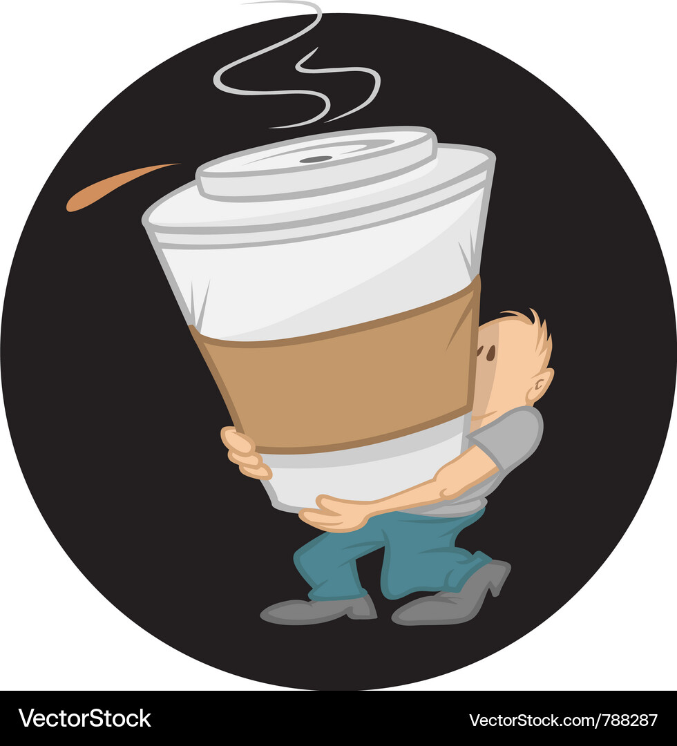 Giant Coffee Cup Royalty Free Vector Image - VectorStock