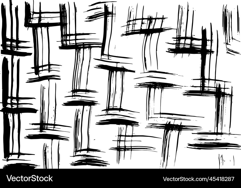 Grunge ink dry brush abstract background Vector Image