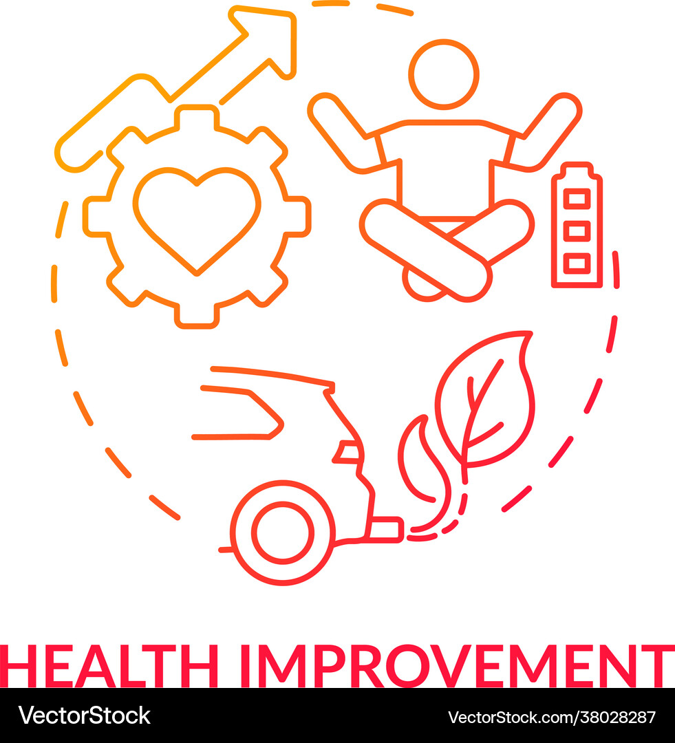 Health improvement concept icon Royalty Free Vector Image