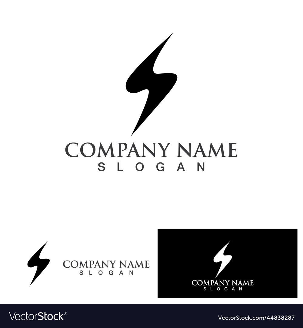 Letter s thunder electric lightning logo Vector Image