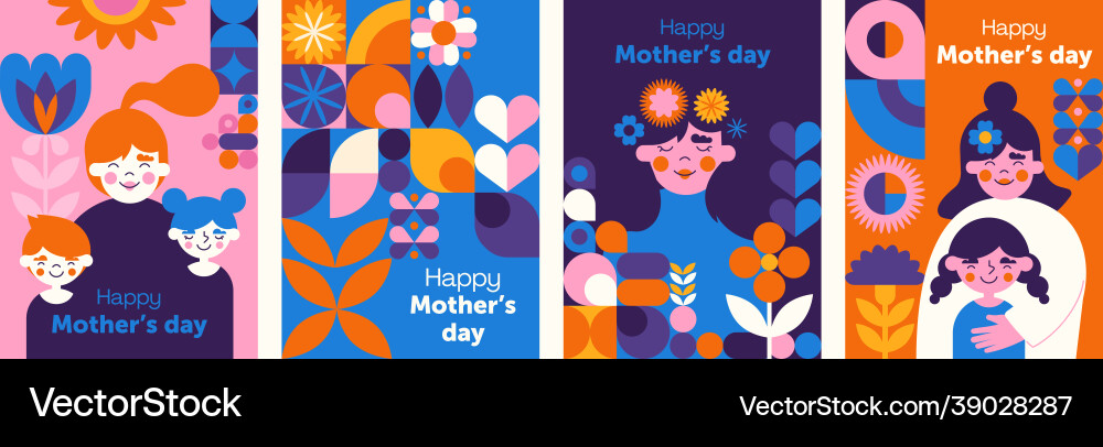 Mothers day womens abstract backgrounds Royalty Free Vector