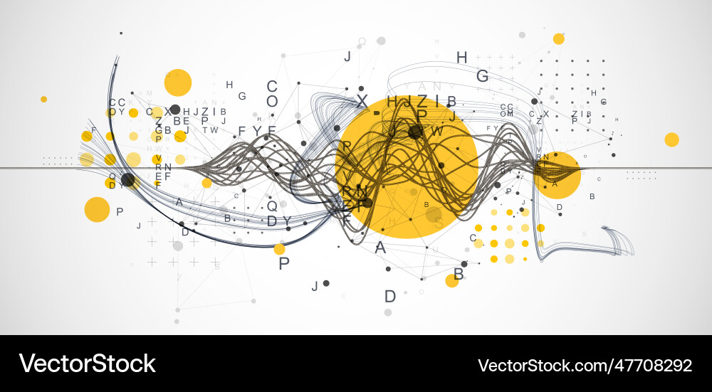Abstract background with a wireframe dynamic Vector Image