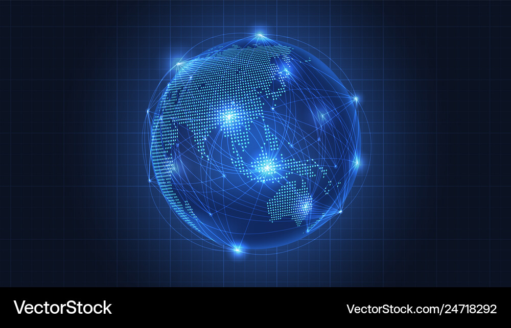 Business concept of global network connection Vector Image