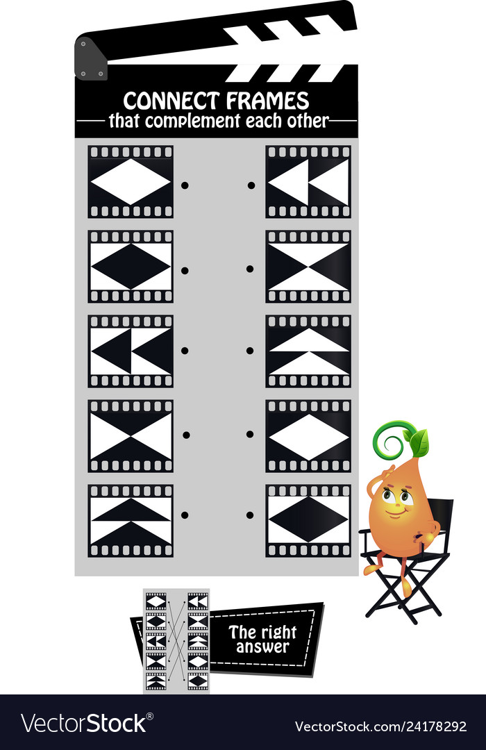 Connect frames game Royalty Free Vector Image - VectorStock