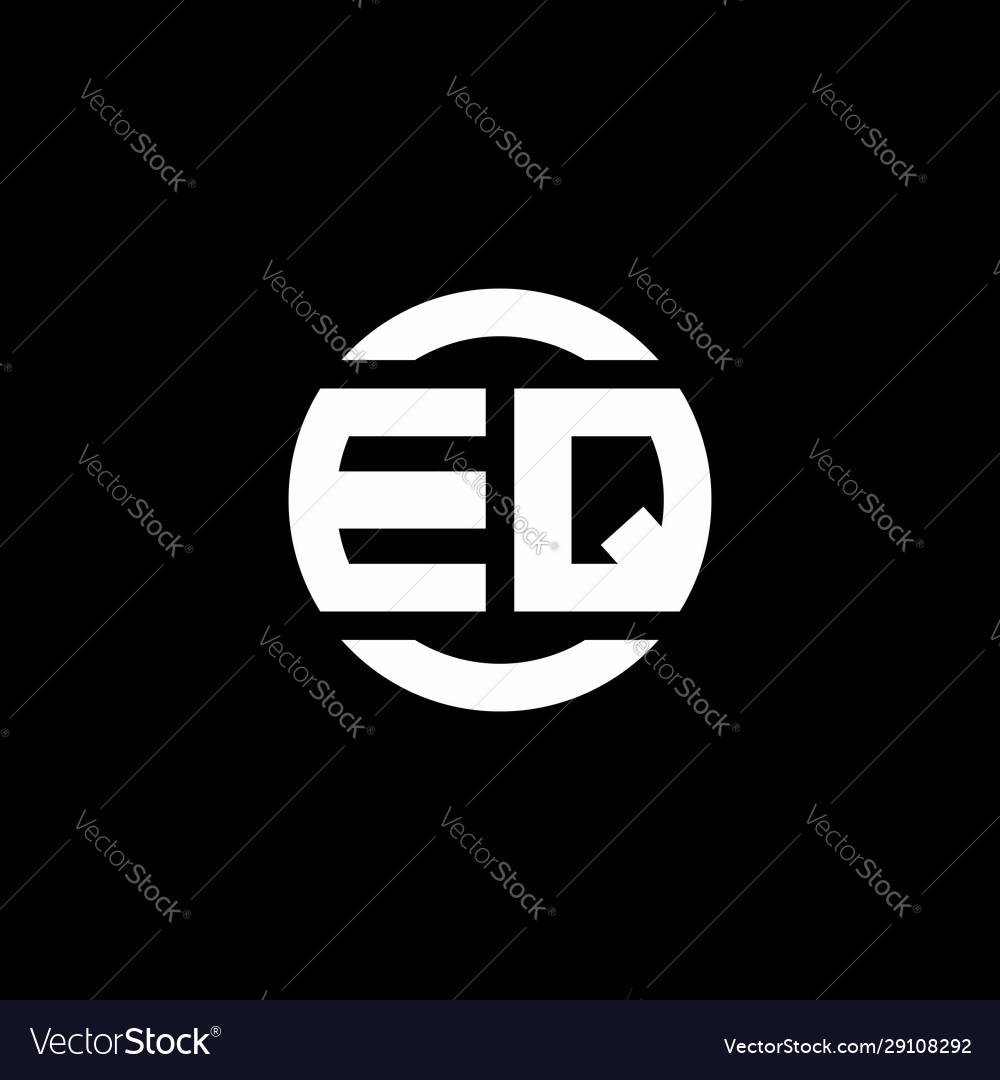 Eq logo monogram isolated on circle element Vector Image