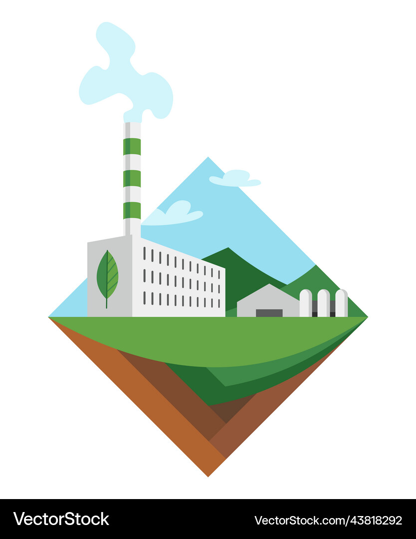 Generation energy type icon power station sign Vector Image