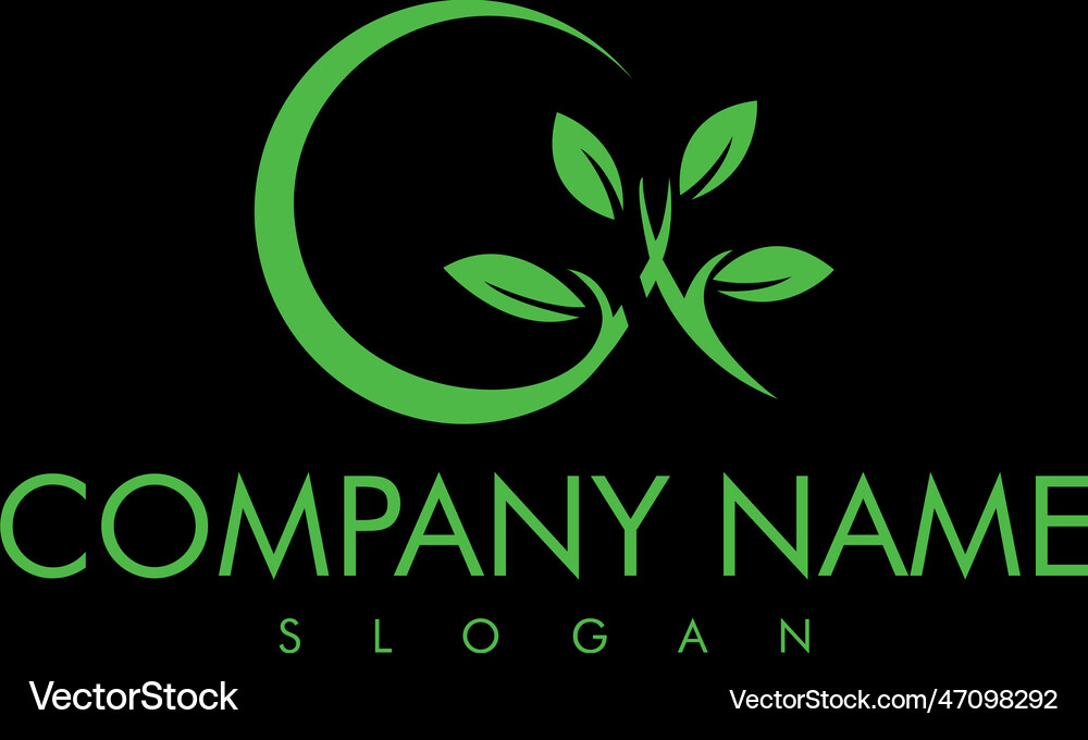Letter g logo with tree and new modern logo Vector Image