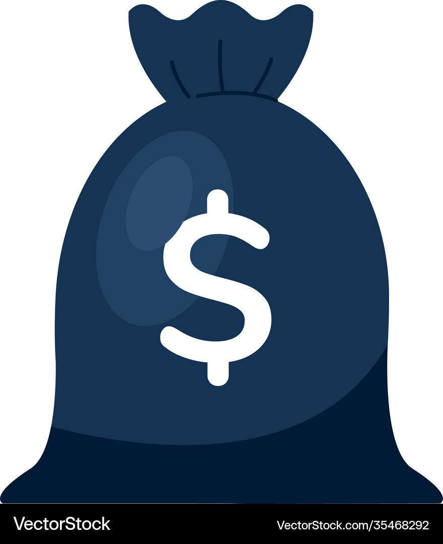Money sack with dollar symbol Royalty Free Vector Image