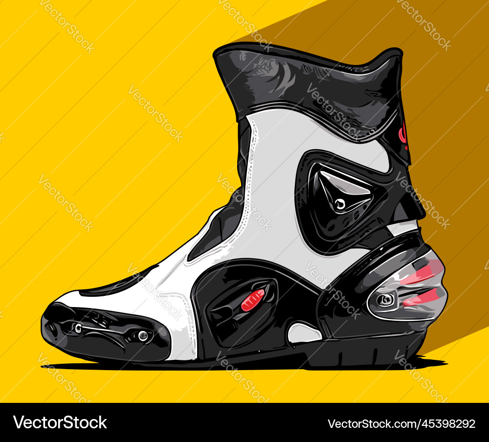 Motorcycle racing shoes template Royalty Free Vector Image