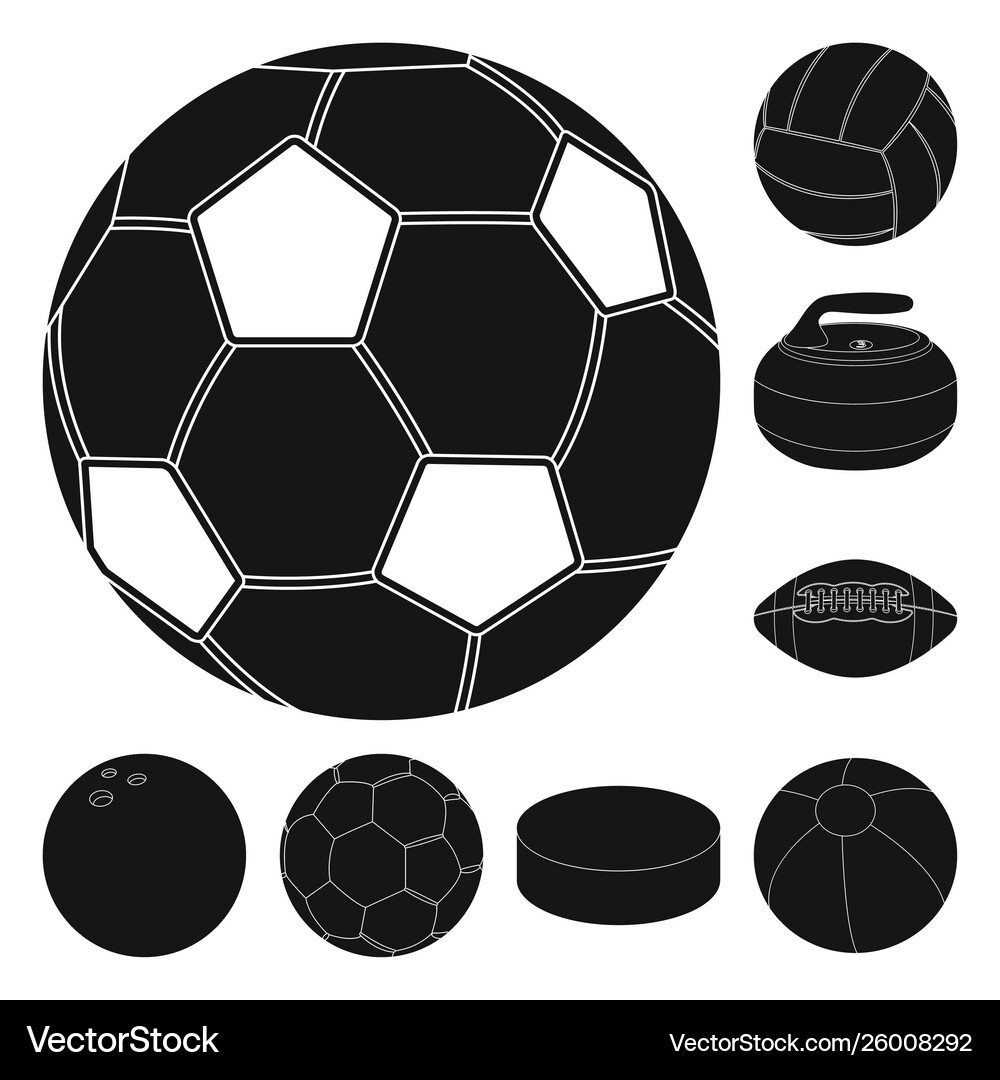 Sport and ball symbol set Royalty Free Vector Image