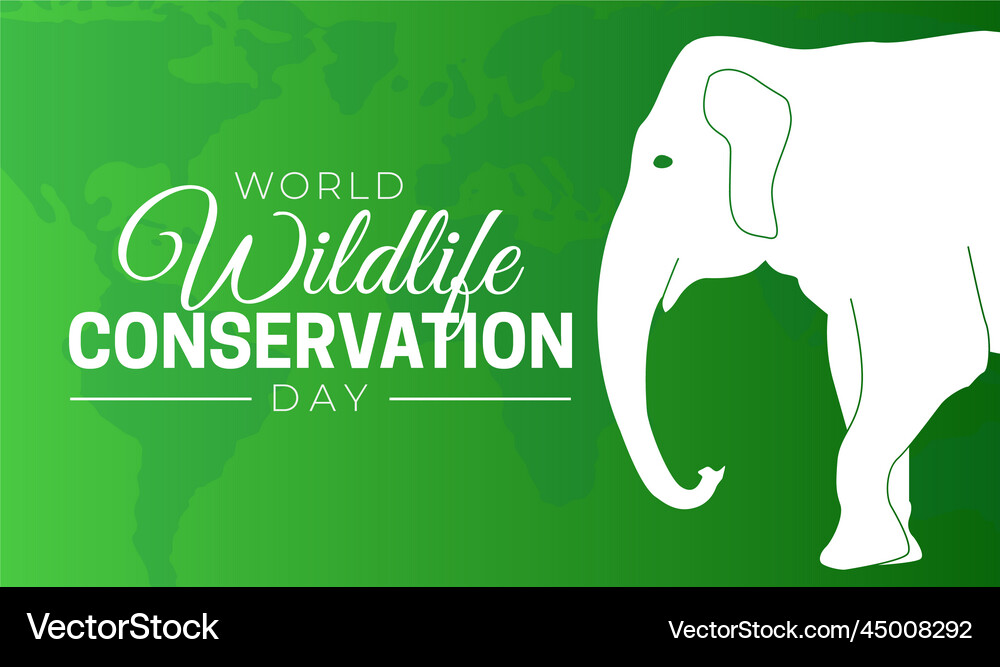 World wildlife conservation day background with Vector Image