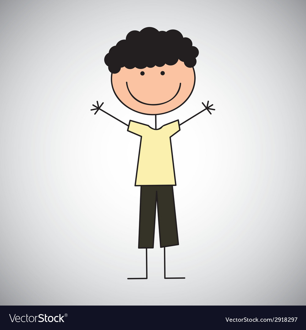 Boy draw Royalty Free Vector Image - VectorStock