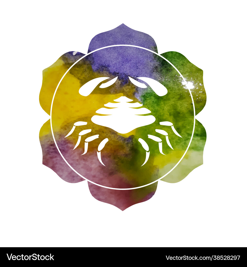 Cancer watercolor Royalty Free Vector Image - VectorStock