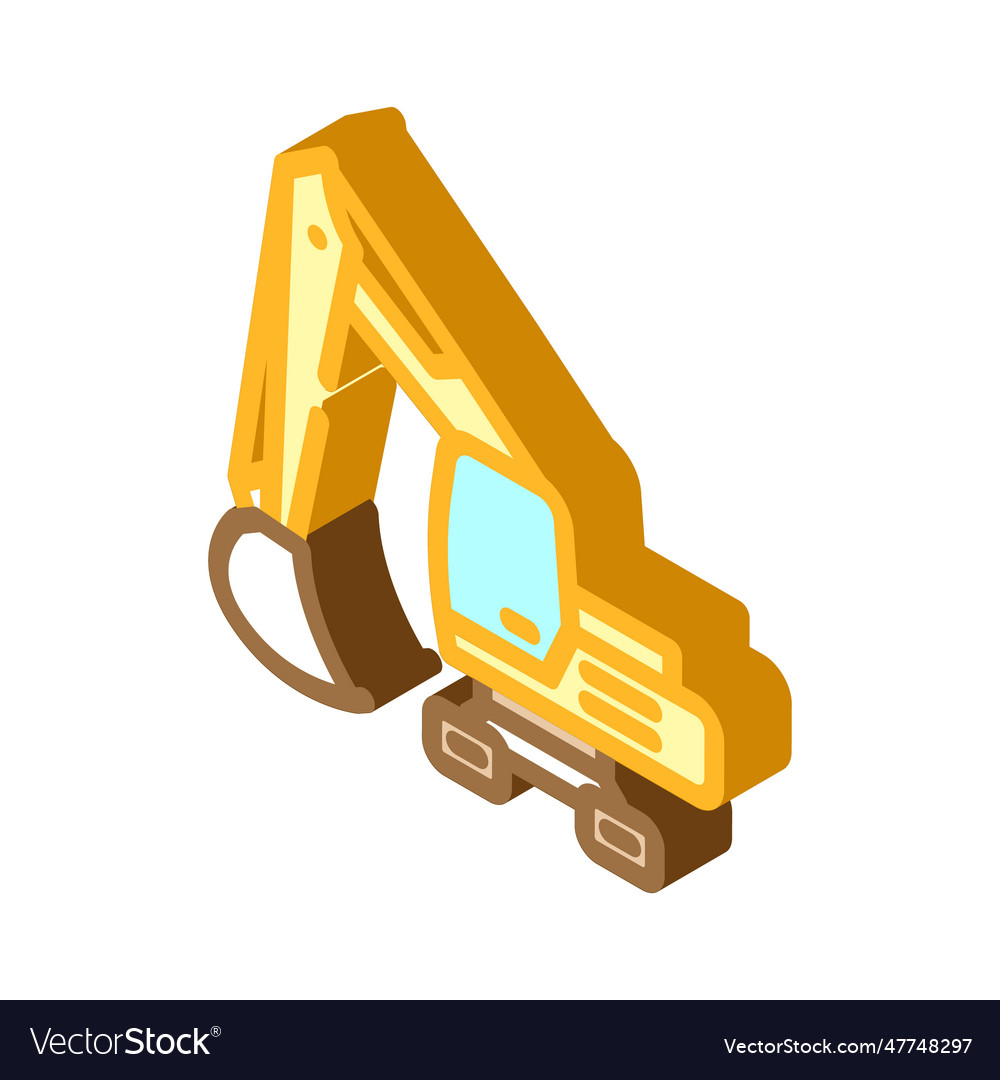 Concrete Pumper Civil Engineer Isometric Icon Vector Image