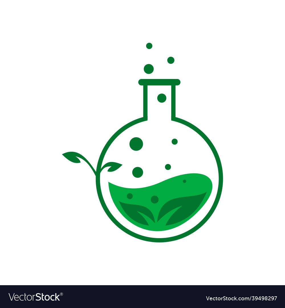 Lab leaf logo Royalty Free Vector Image - VectorStock