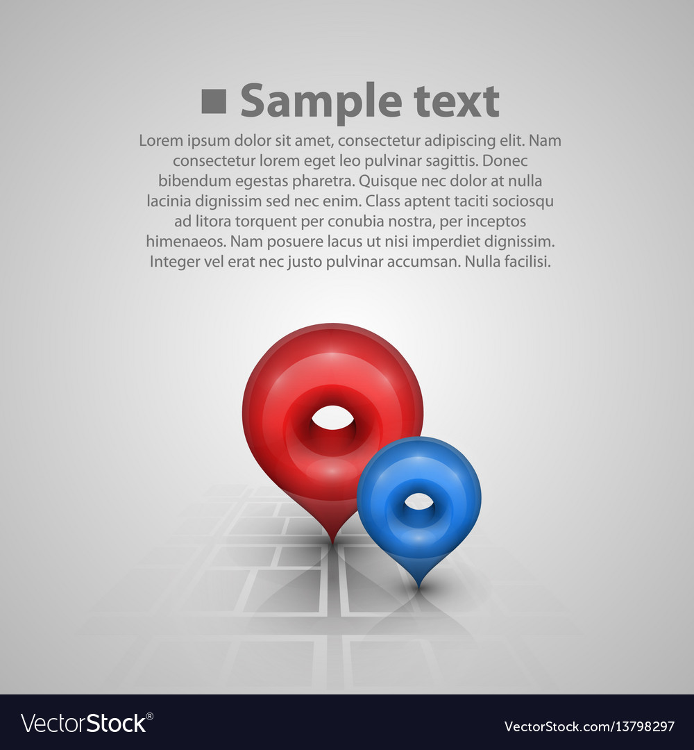 Mark on map Royalty Free Vector Image - VectorStock