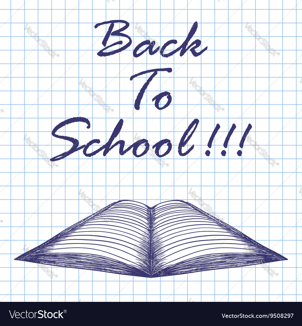 Opened exercise book Royalty Free Vector Image