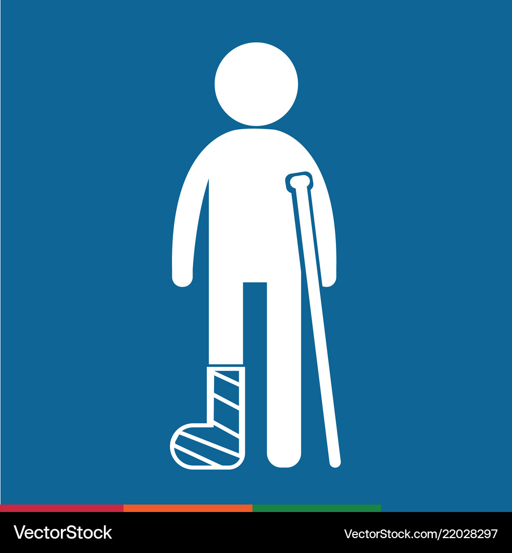 People broken arm and leg icon design Royalty Free Vector