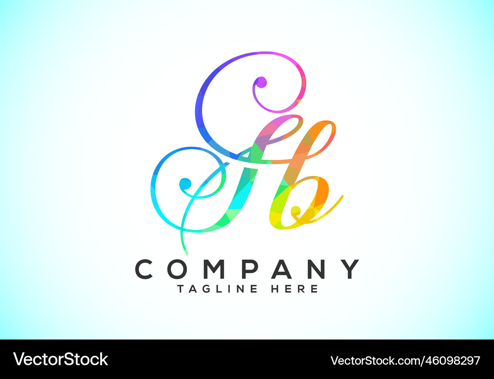 Polygonal letter s b logo design template graphic Vector Image