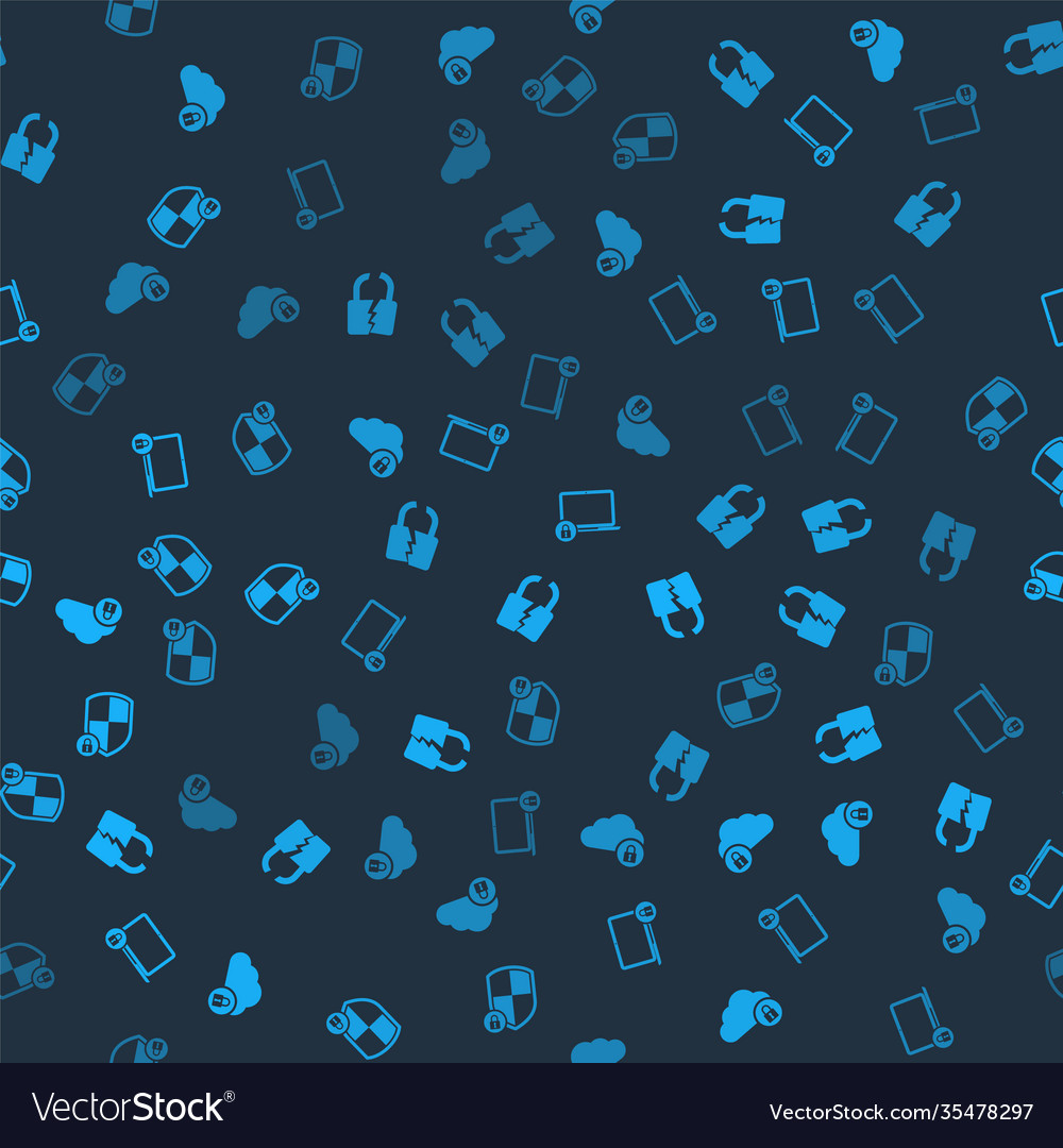 Set cloud computing lock broken or cracked Vector Image Set cloud computing lock broken or cracked Vector Image