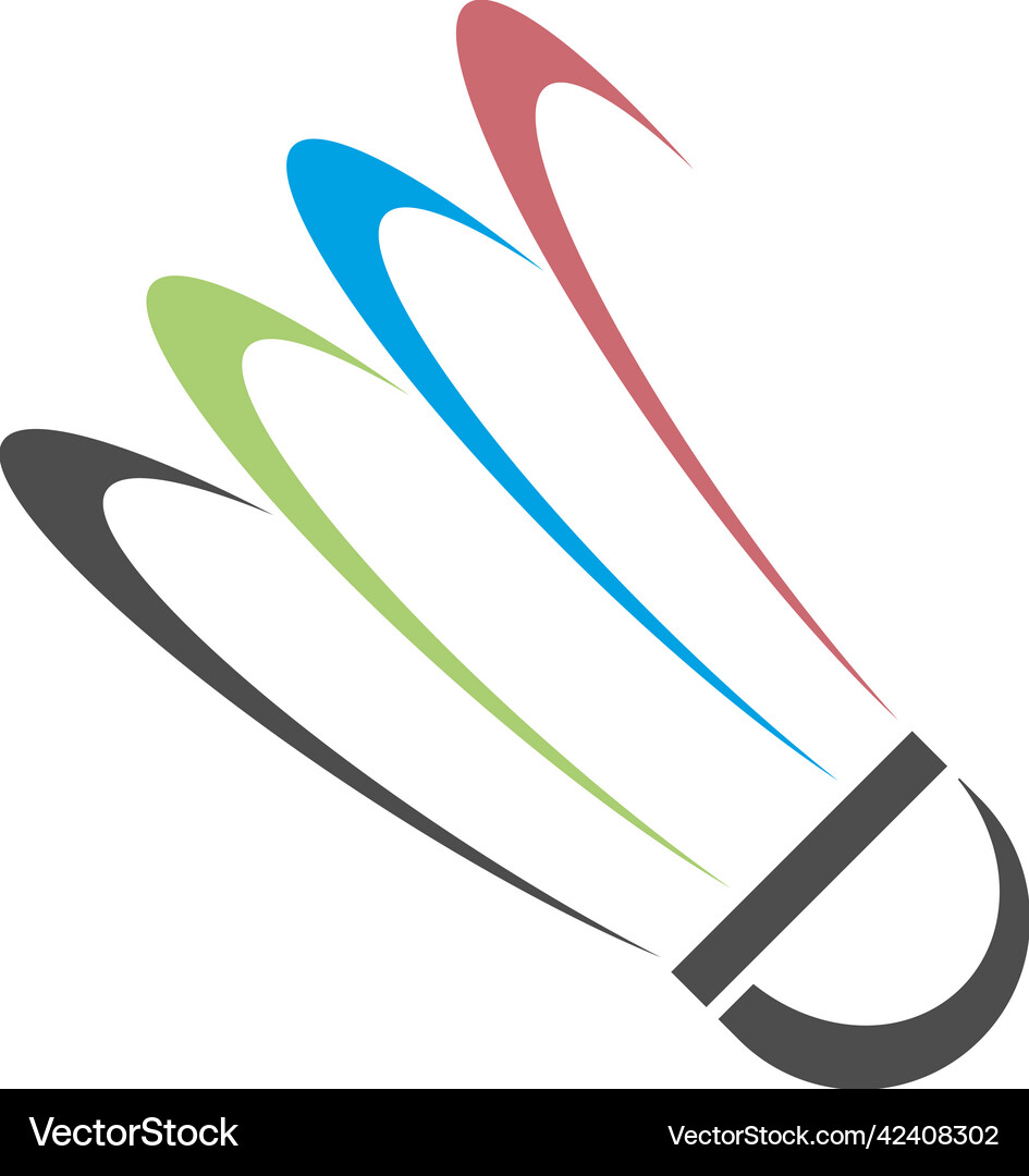 Badminton shuttlecock icon logo Royalty Free Vector Image