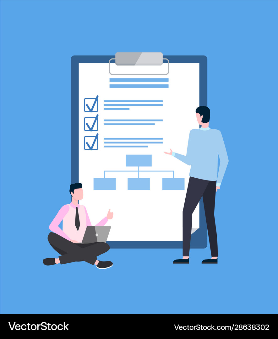 Business plan checklist and young entrepreneurs Vector Image