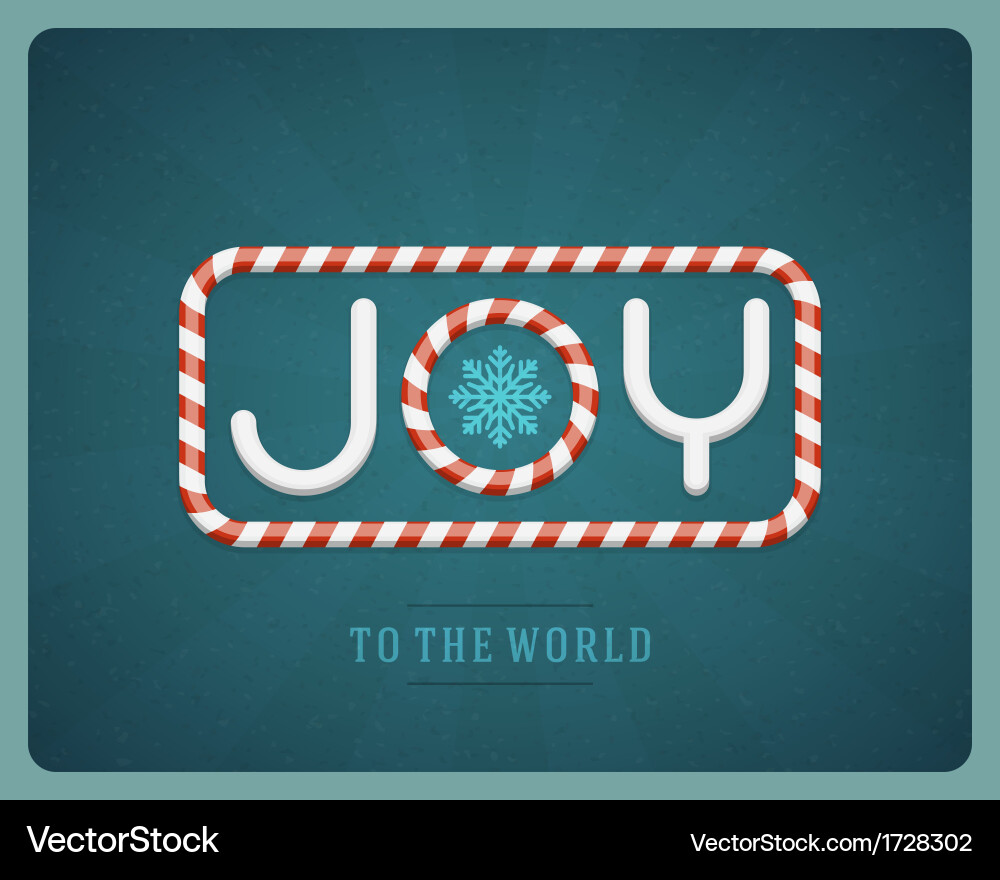 Christmas joy postcard Royalty Free Vector Image