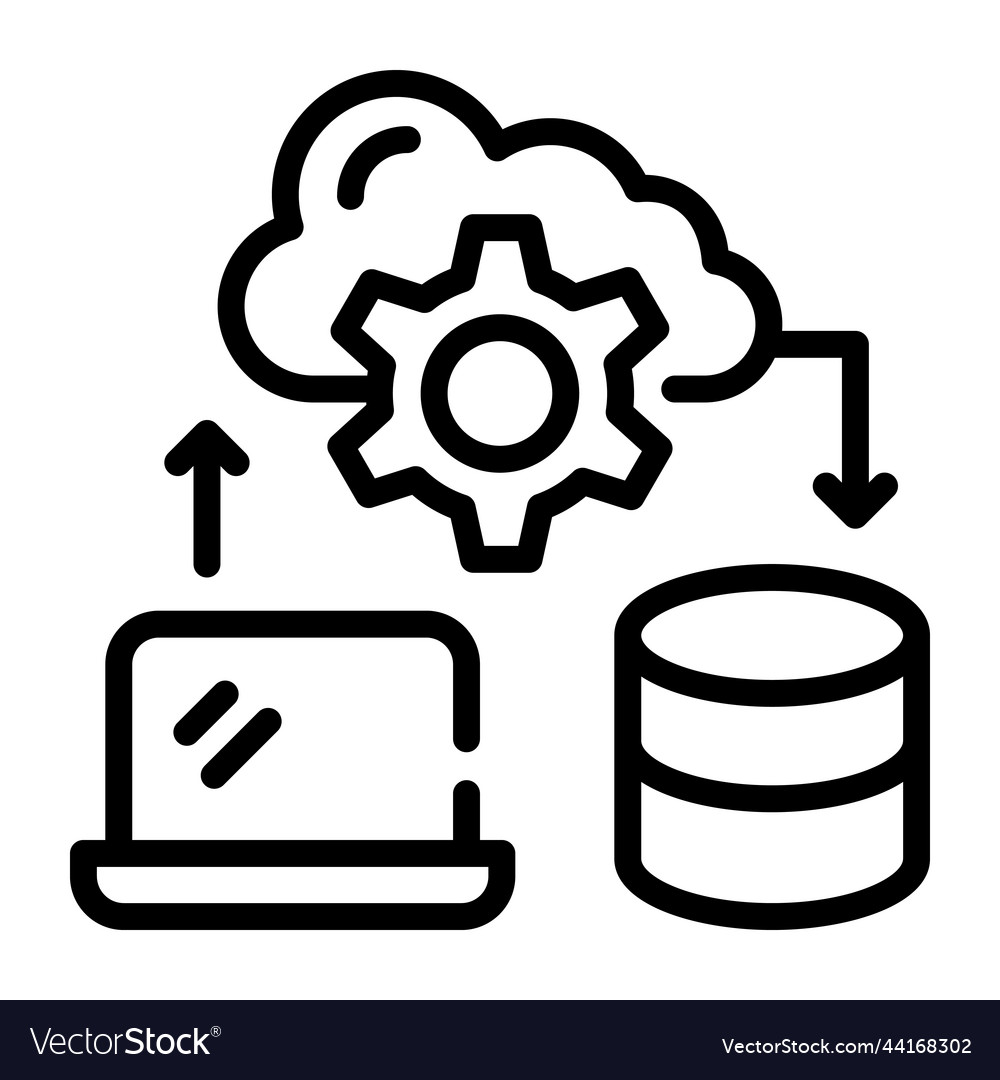 Cloud hosting Royalty Free Vector Image - VectorStock
